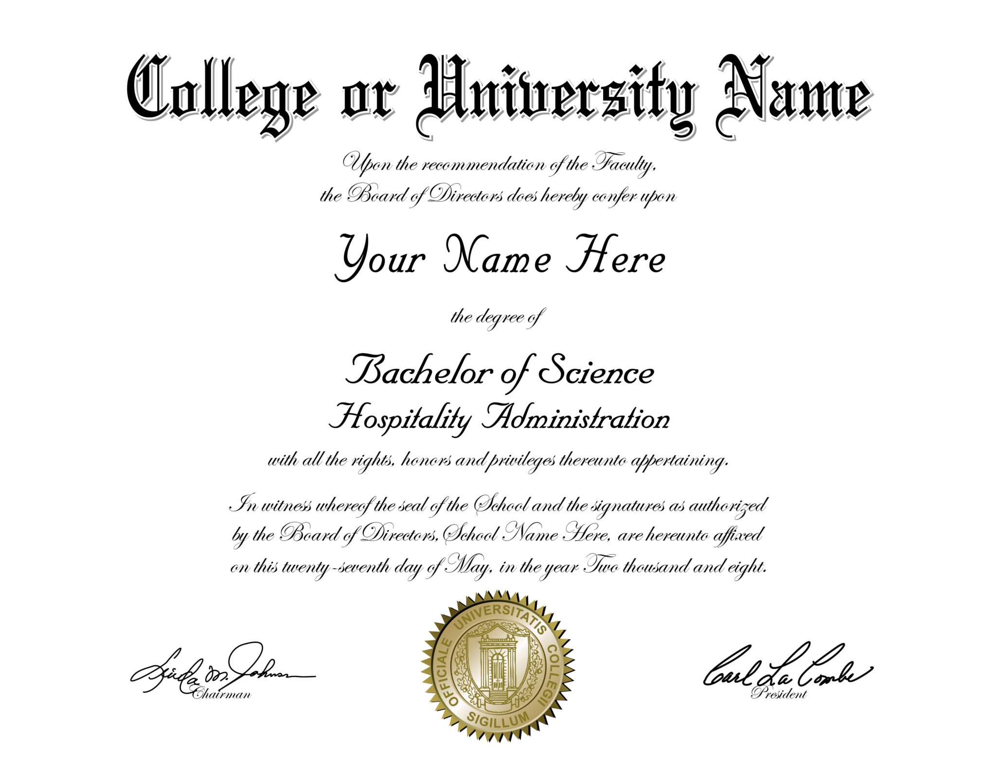 College Diploma 2 – Templates.HeyCongrats.com